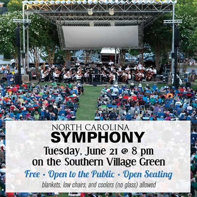 Free outdoor concert by North Carolina Symphony Orchestra in Southern ...