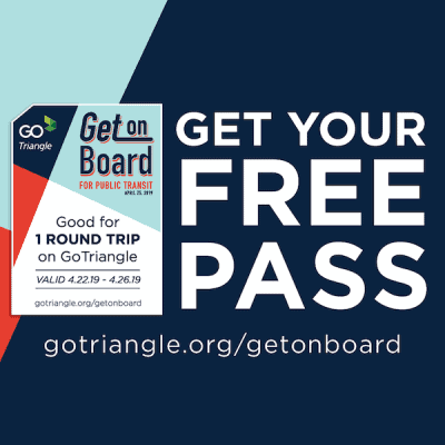 Free round trip on GoTriangle April 22-26 - Triangle on the Cheap