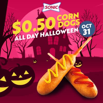 Get 50-cent corn dogs at Sonic Drive-In on Halloween - Triangle on the Cheap