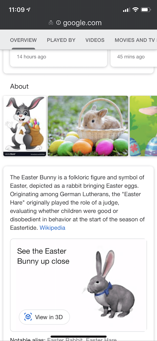 Take your kids' picture with Google's 3D Easter Bunny - Triangle on the ...