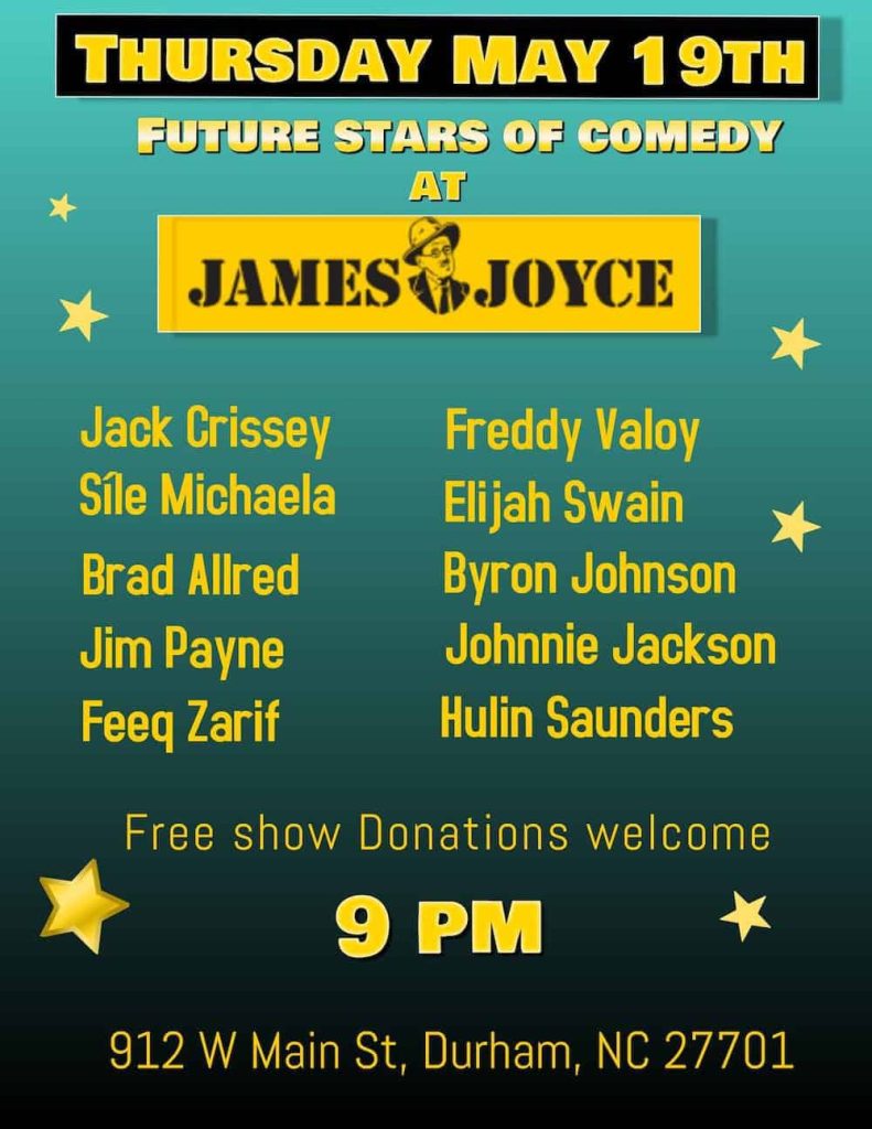 Free comedy show at James Joyce Irish Pub: Future Stars of Comedy ...