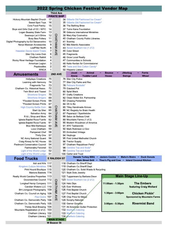 4th Annual Spring Chicken Festival in Siler City - Triangle on the Cheap