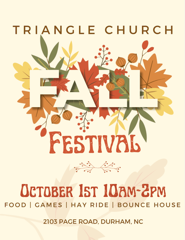 Triangle Church Fall Festival Oct 1 - Triangle on the Cheap