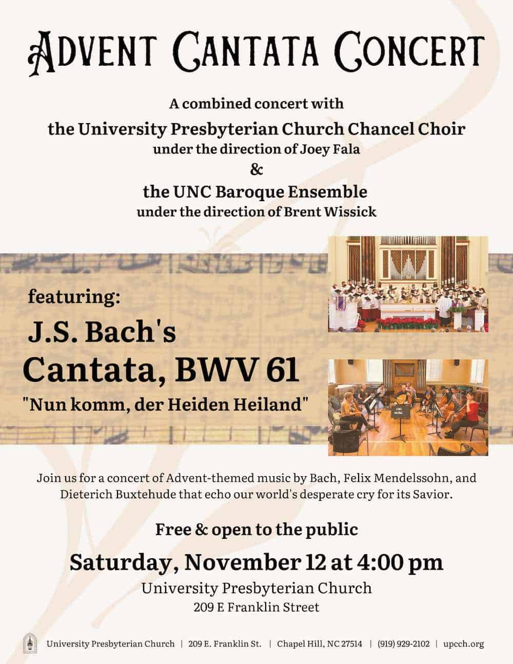 Advent Cantata Concert with University Presbyterian Church Chancel ...