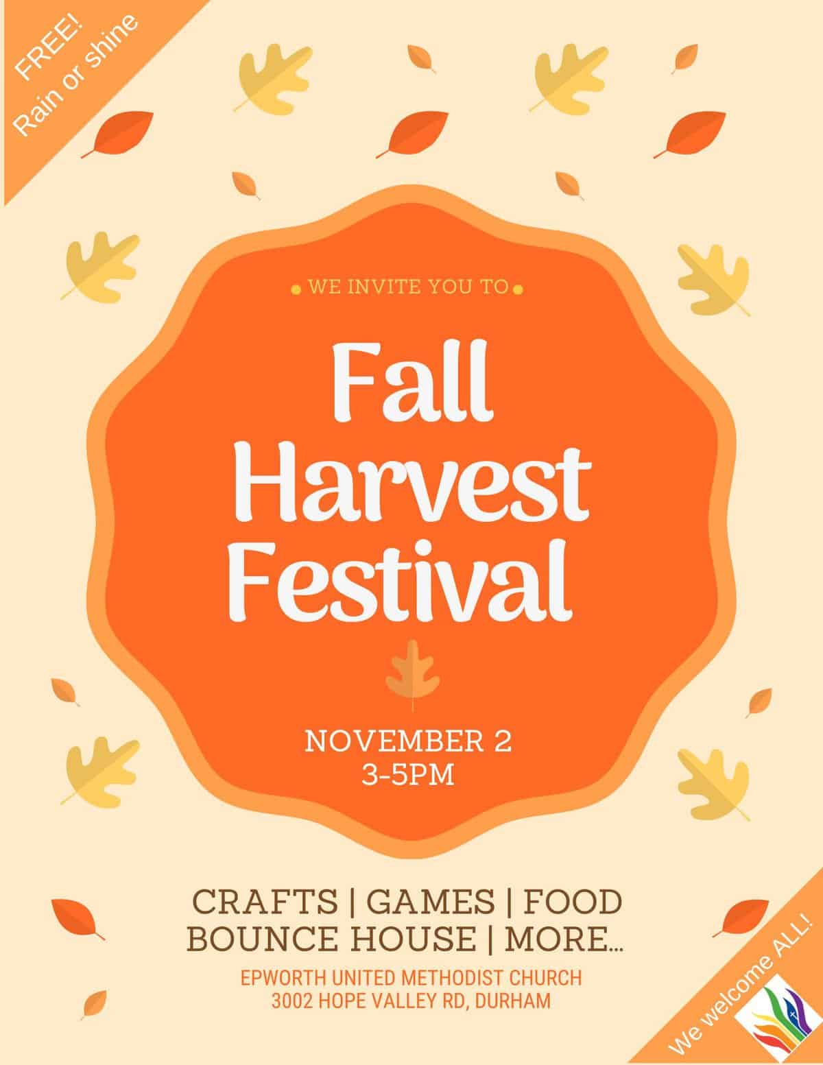 Fall Harvest Festival at Epworth United Methodist Church, Durham ...