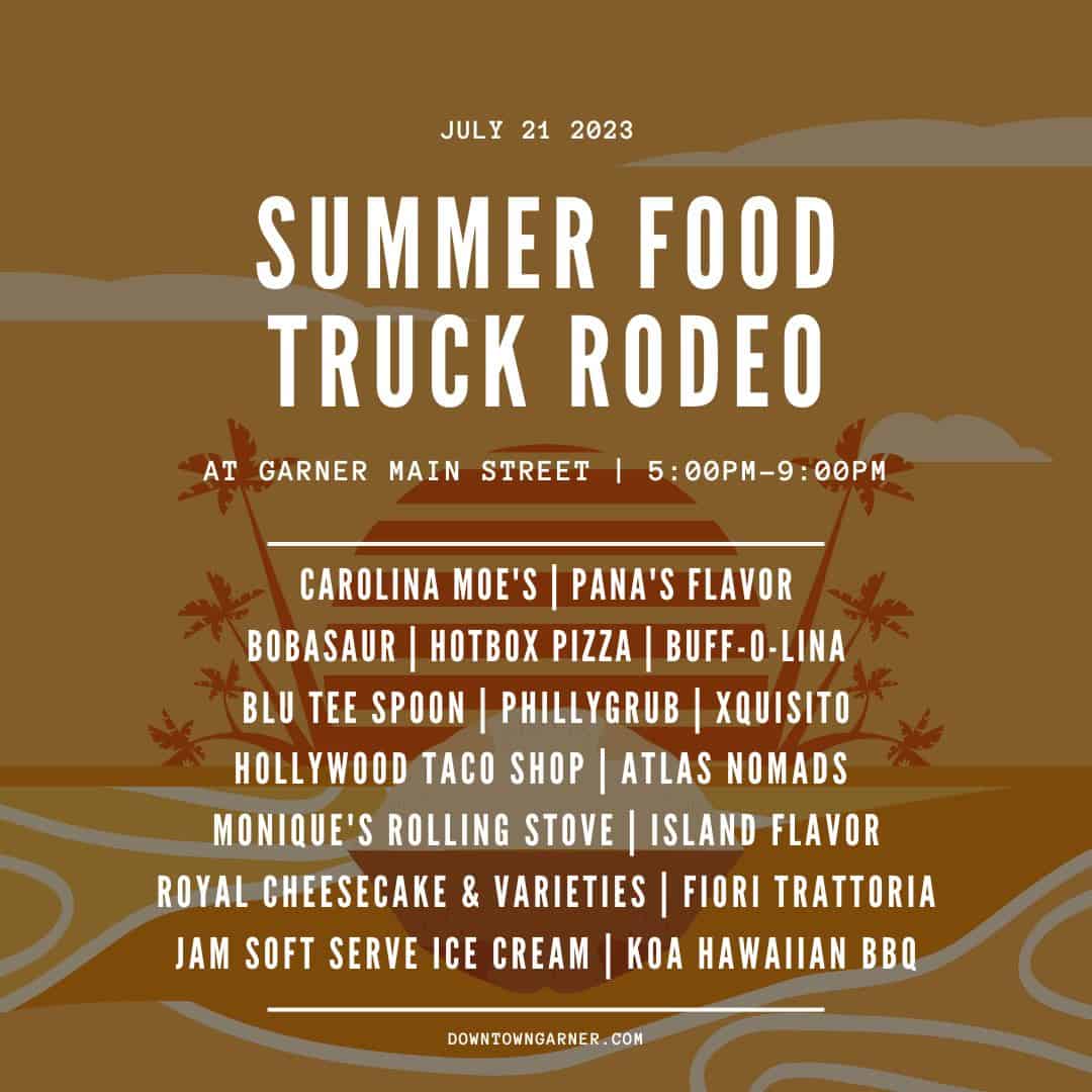 Summer Food Truck Rodeo in Garner July 21 - Triangle on the Cheap
