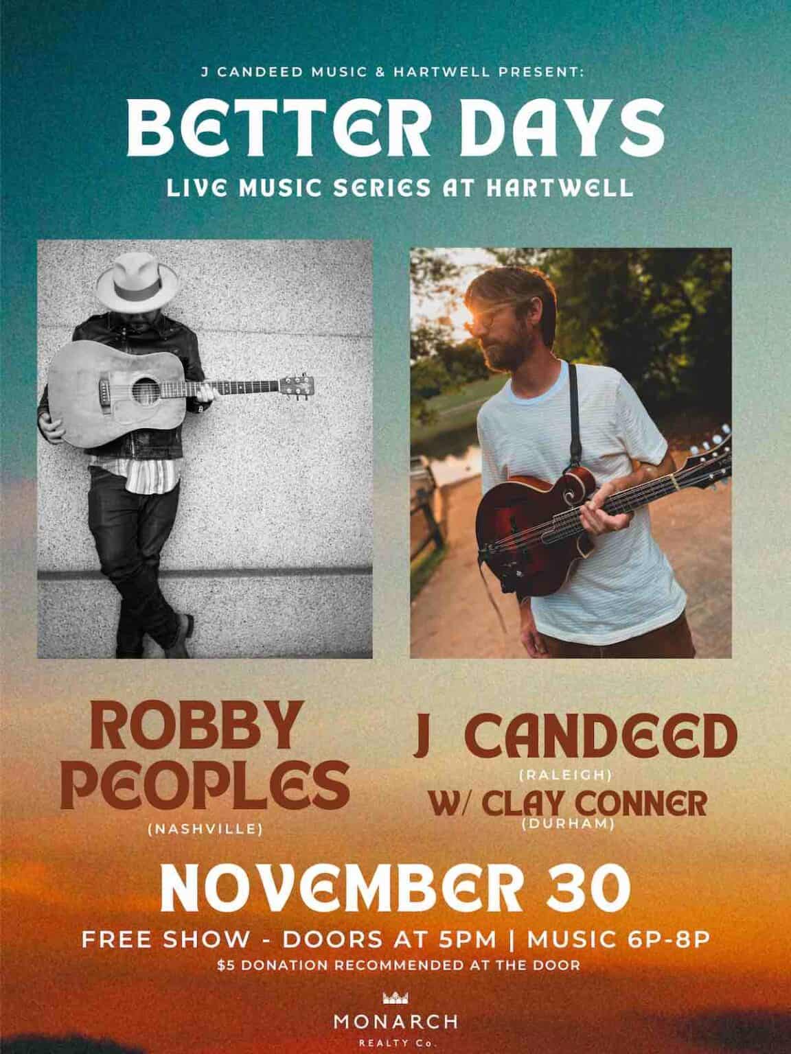 Better Days Live Music Series at Hartwell in Raleigh - Triangle on the ...