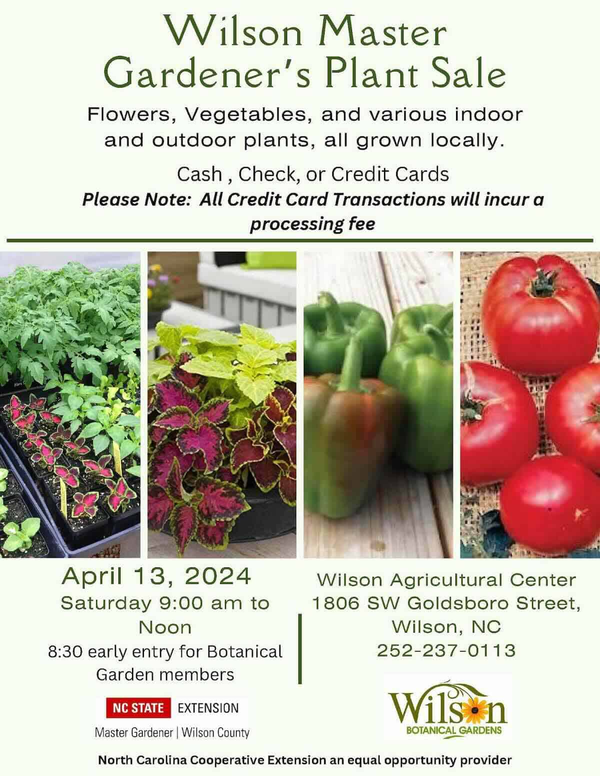 Wilson Master Gardener Plant Sale April 13 - Triangle on the Cheap