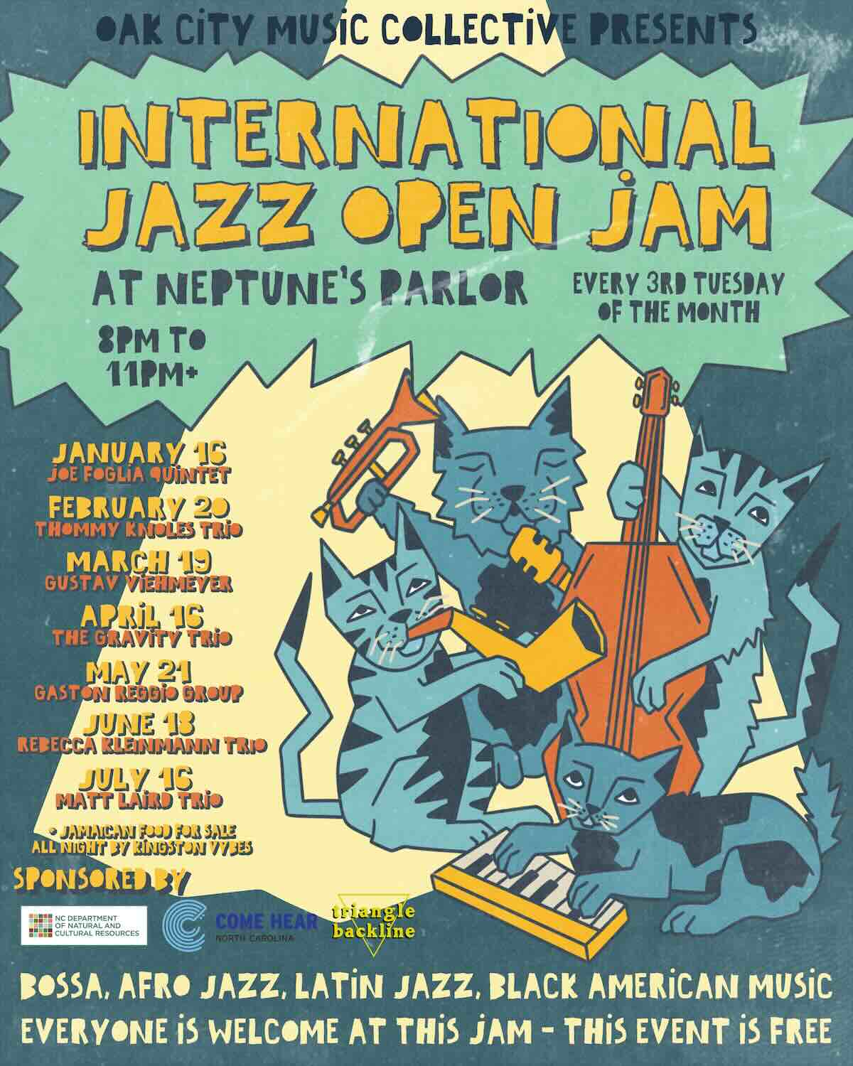 International Jazz Open Jam at Neptune's Parlour Nov. 19 - Triangle on ...