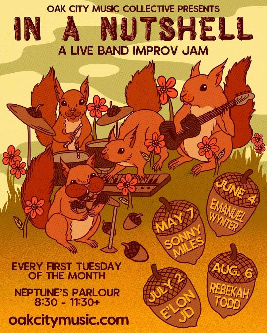 In a Nutshell: A Live Band Improv Jam - free monthly event at Neptune's ...