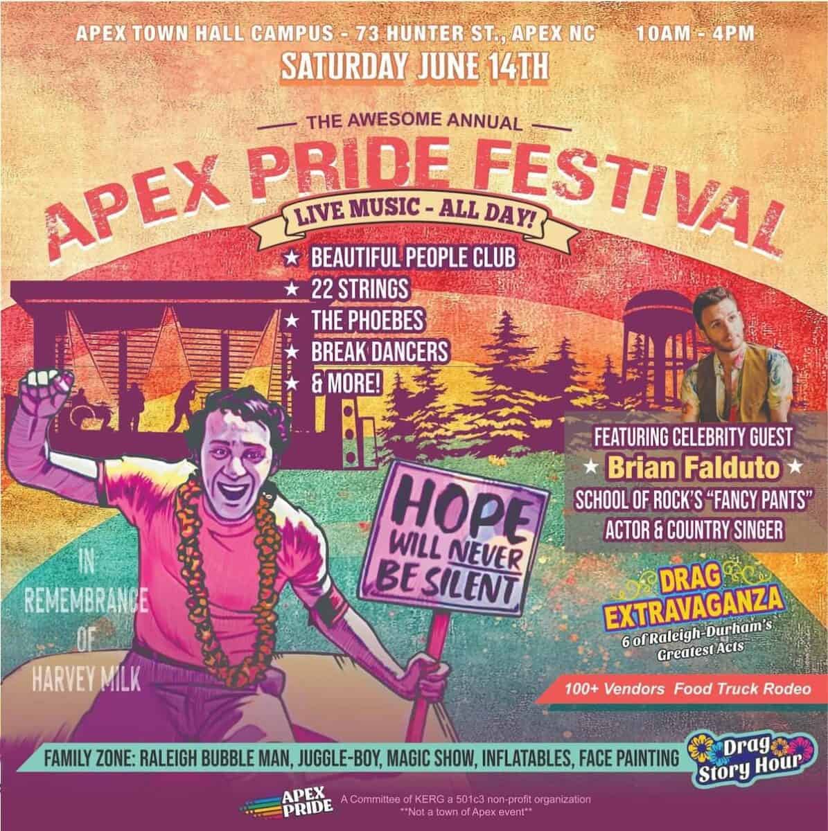 Apex Pride Festival June 14 - Triangle on the Cheap