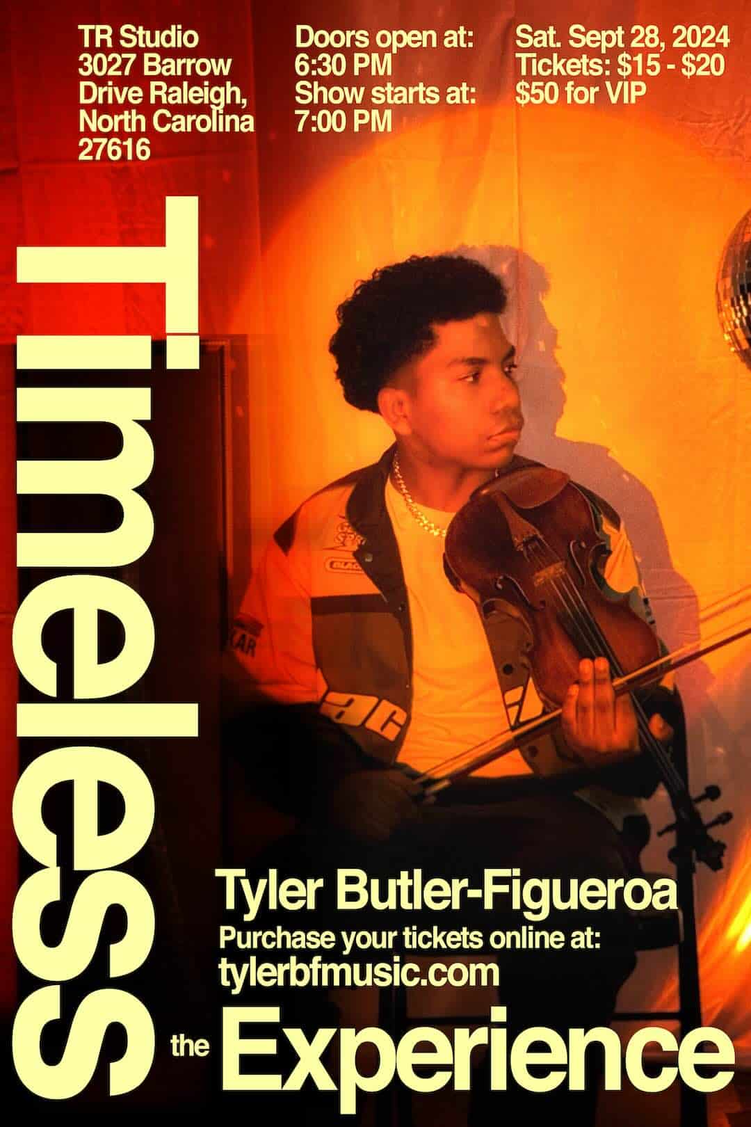 Violinist Tyler Butler-Figueroa: Promo code for free tickets on Sept 28 ...