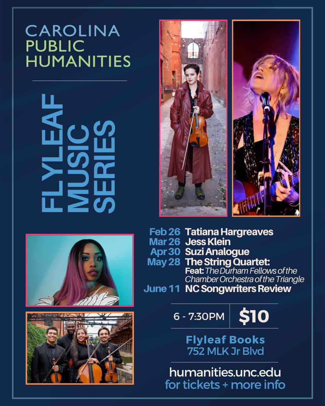 Flyleaf Music Series with Carolina Public Humanities - NC Songwriters ...