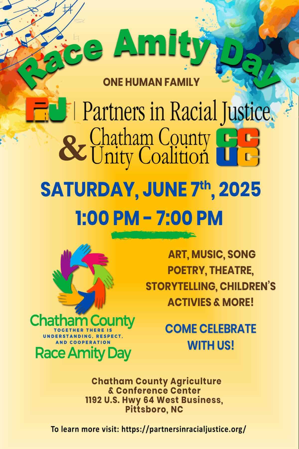 Race Amity Day June 7: music, storytelling, children's activities, more ...