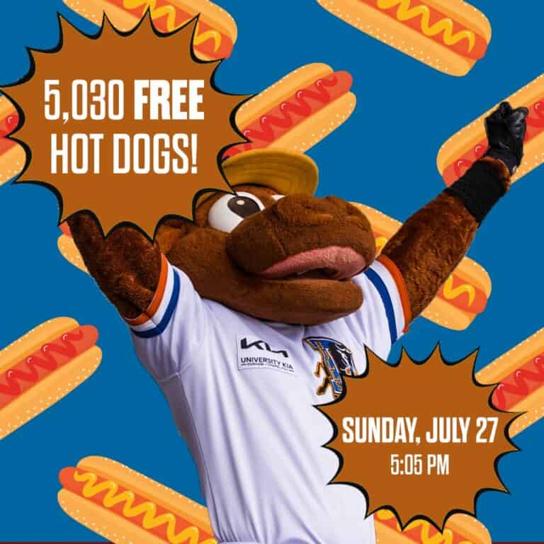 Durham Bulls giving away 5,030 free hot dogs at the game on July 27 ...