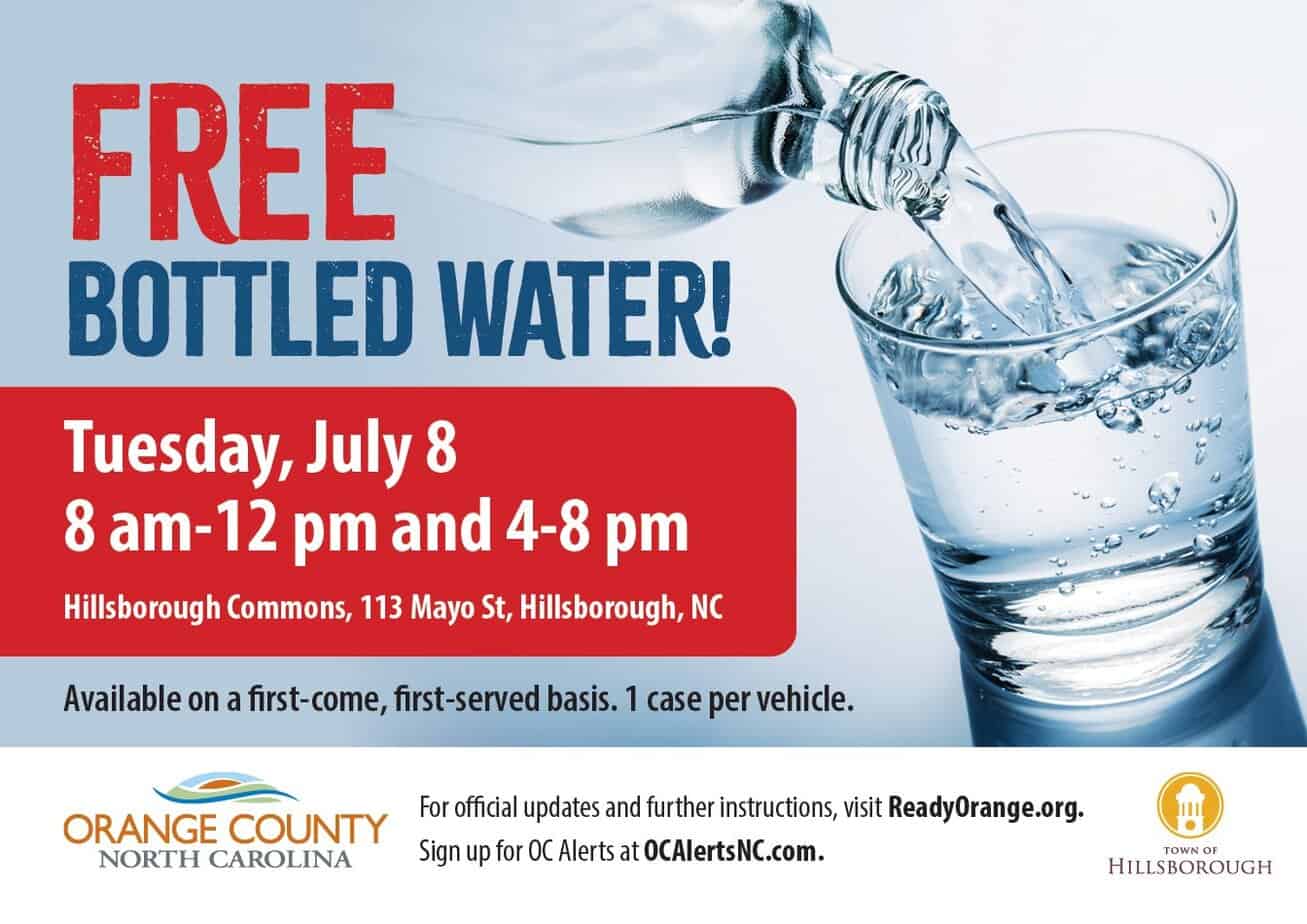 Free bottled water being distributed in Hillsborough July 8 - Triangle ...