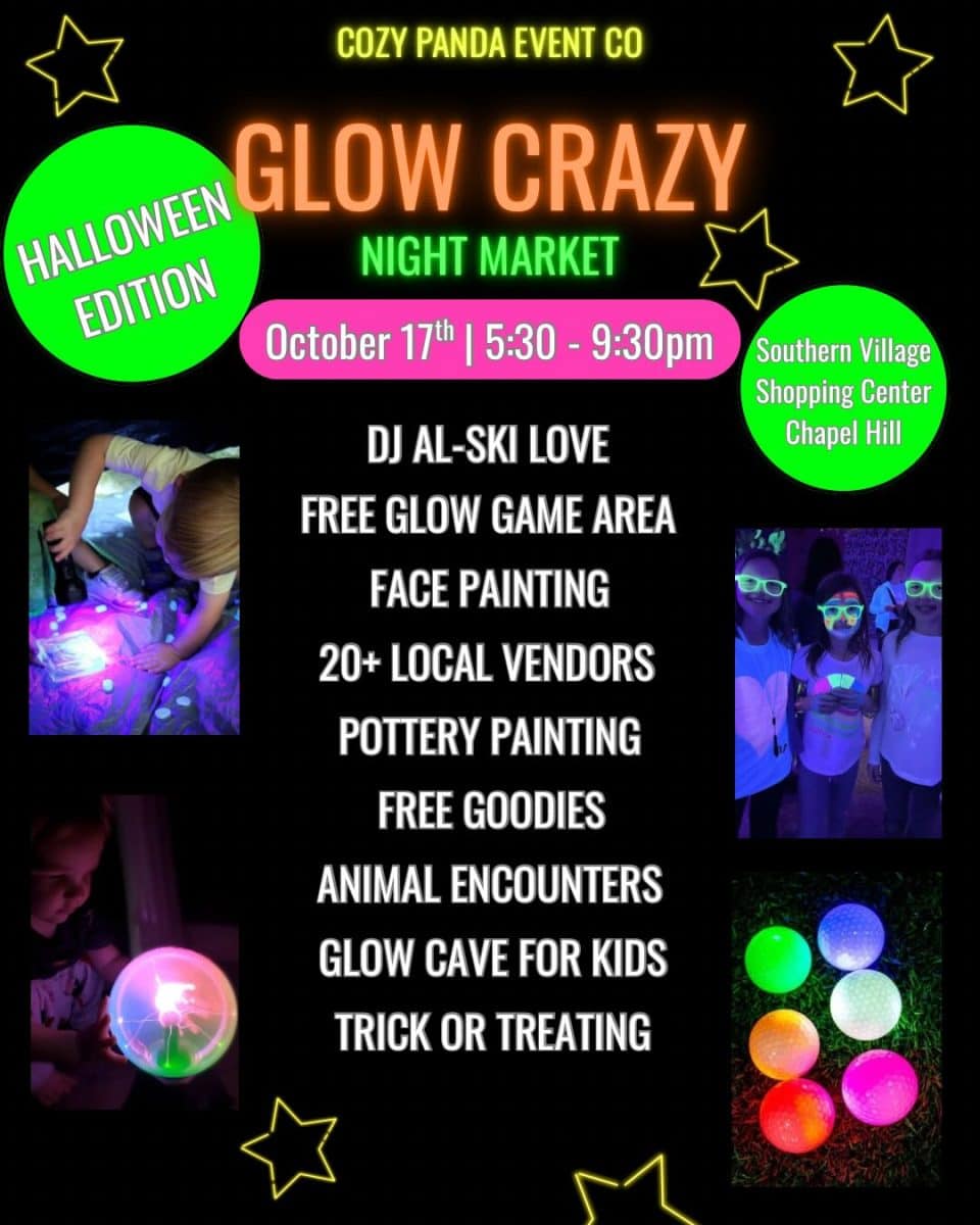 Cozy Panda's Glow Crazy Night Market Oct. 17 - Triangle on the Cheap