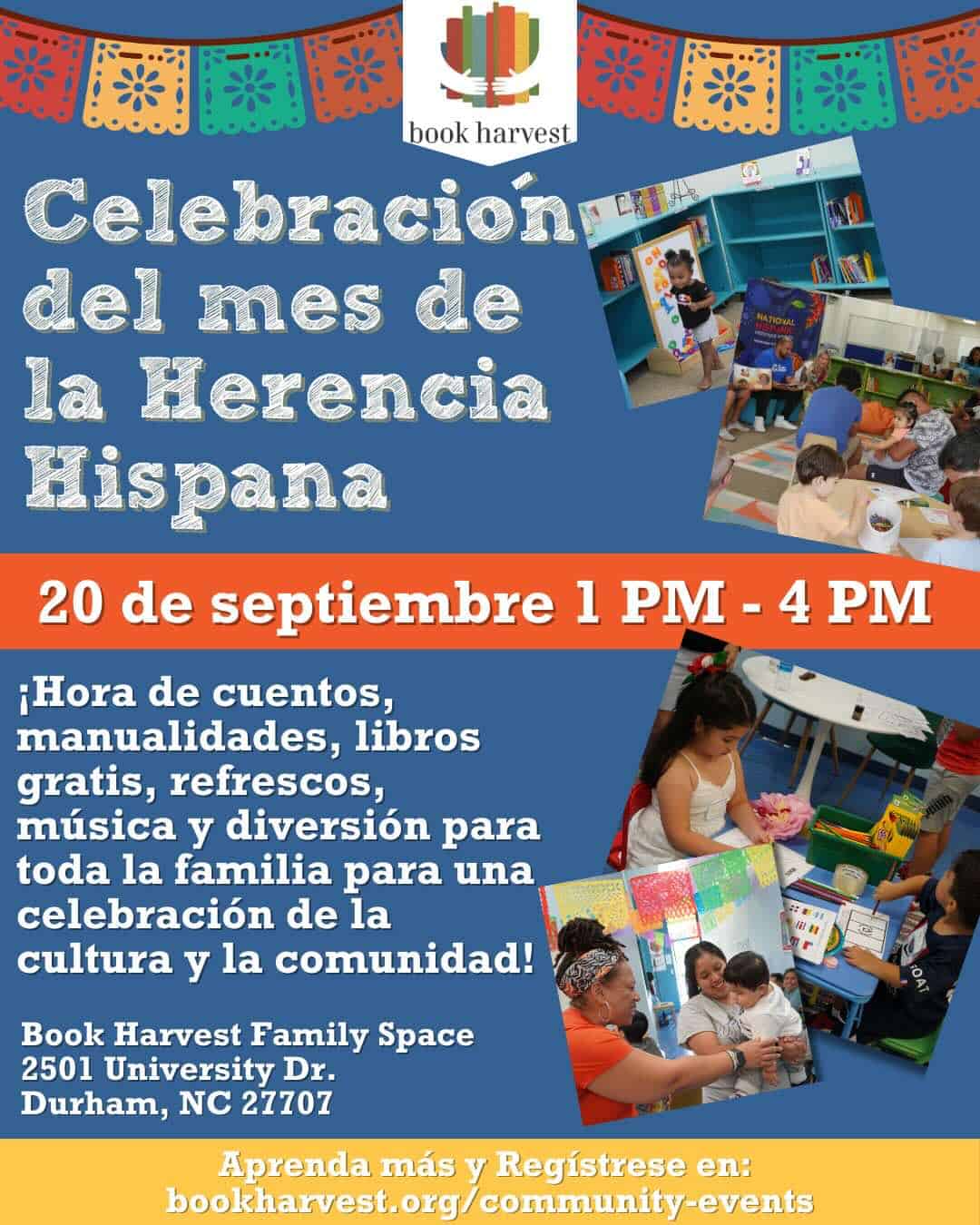 Hispanic Heritage Month Celebration with Book Harvest Sept. 20: story ...