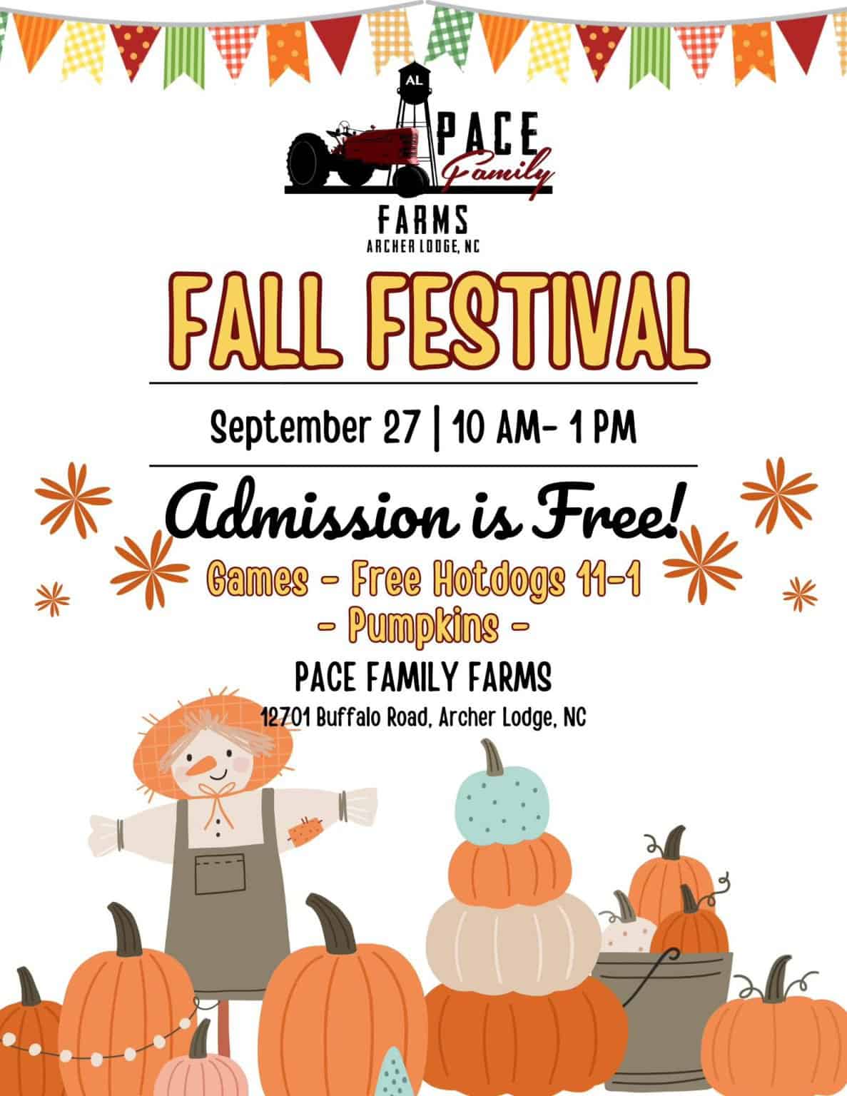 Fall Festival at Pace Family Farms Sept. 27 (including free hot dogs ...