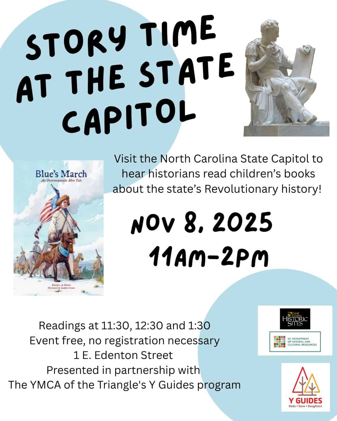 Story Time at the State Capitol Nov. 8 - Triangle on the Cheap