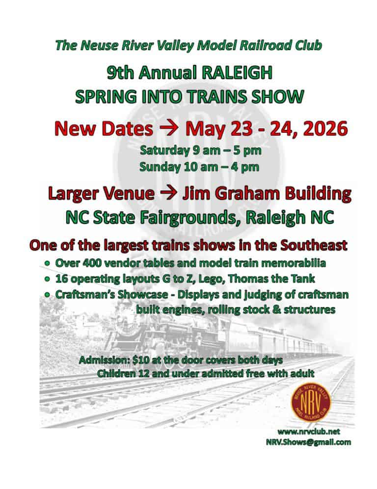 Raleigh Spring Train Show May 23-24 - Triangle on the Cheap