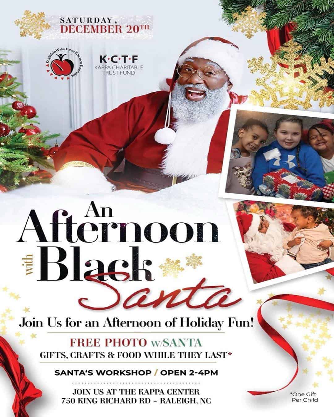 An Afternoon with Black Santa on Dec. 20 - free photos, gifts, crafts ...