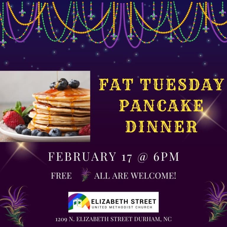 Free Fat Tuesday Pancake Dinner at Elizabeth Street UMC in Durham Feb ...