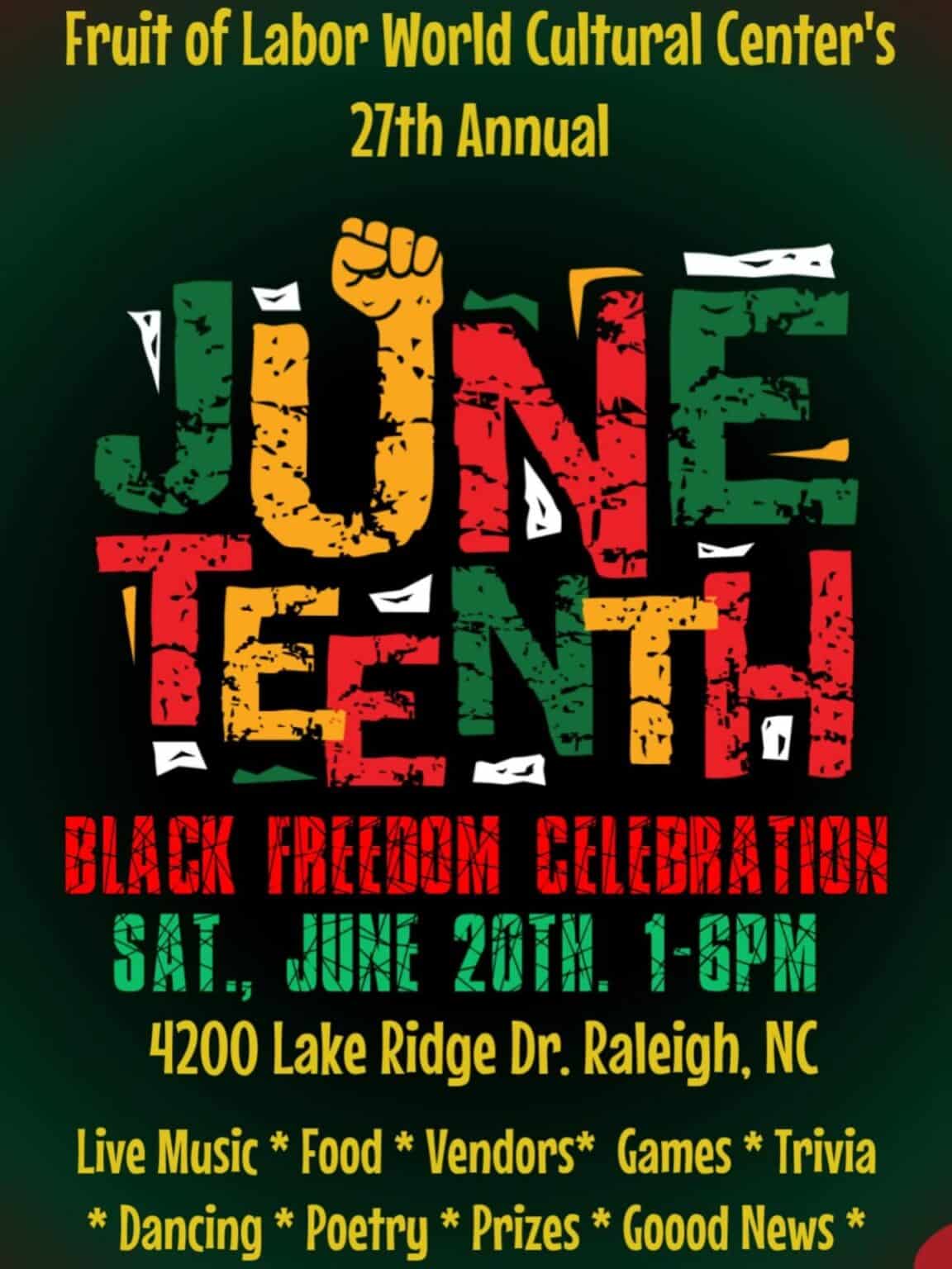 Juneteenth celebration at Fruit of Labor World Cultural Center on June ...